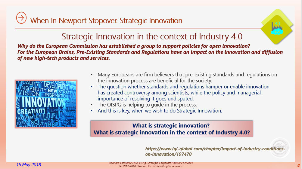 When in Newport (IV). Strategic Innovation in the context of Industry 4 ...
