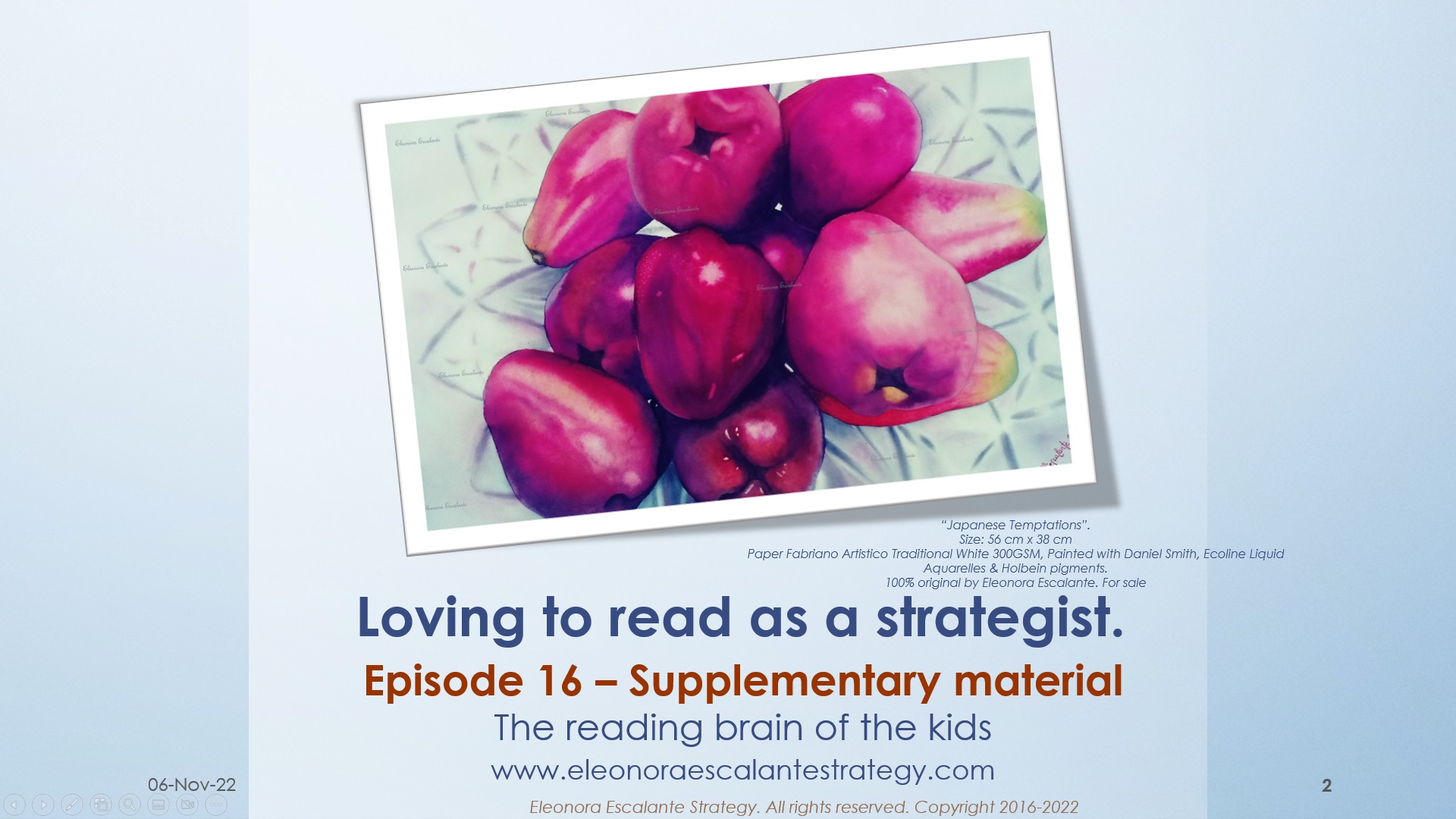 “Loving to read as a strategist”. Episode 16 part B. The reading brain ...