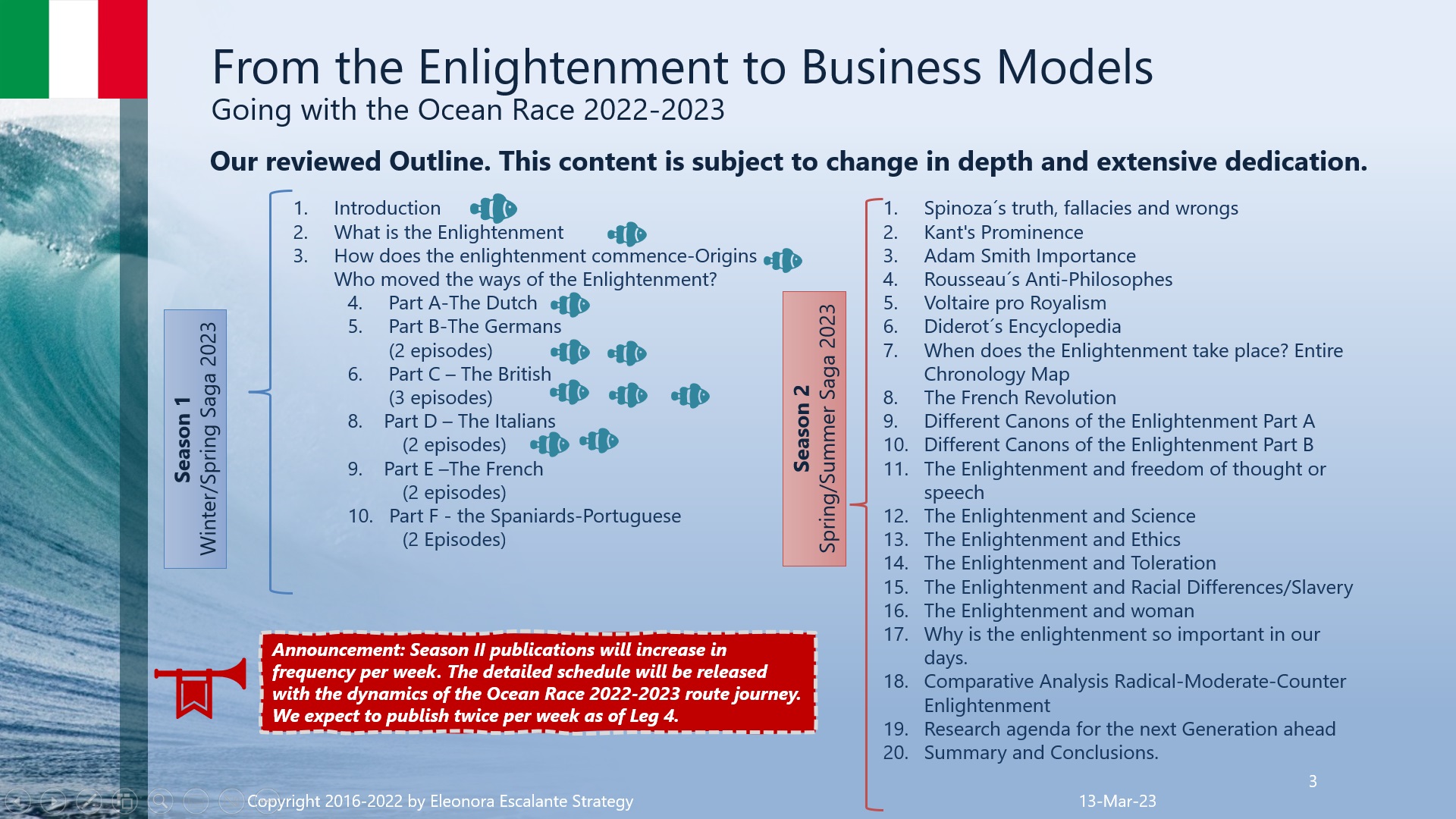 From the Enlightenment to Business Models. Episode 7B. Who moved the ...