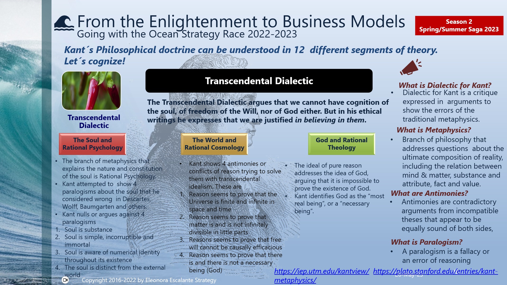 From the Enlightenment to Business Models. Season II. Episode 3. Kant´s ...