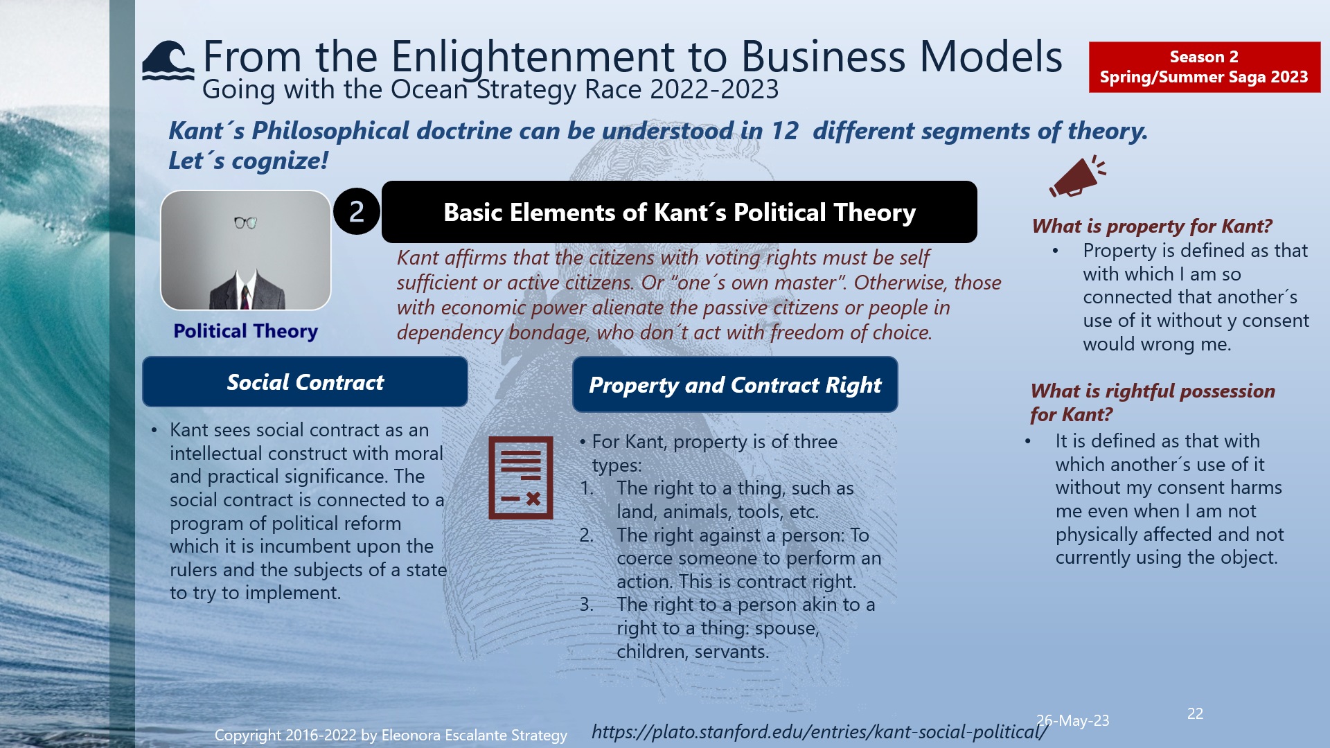 From the Enlightenment to Business Models. Season II. Episode 3. Kant´s ...